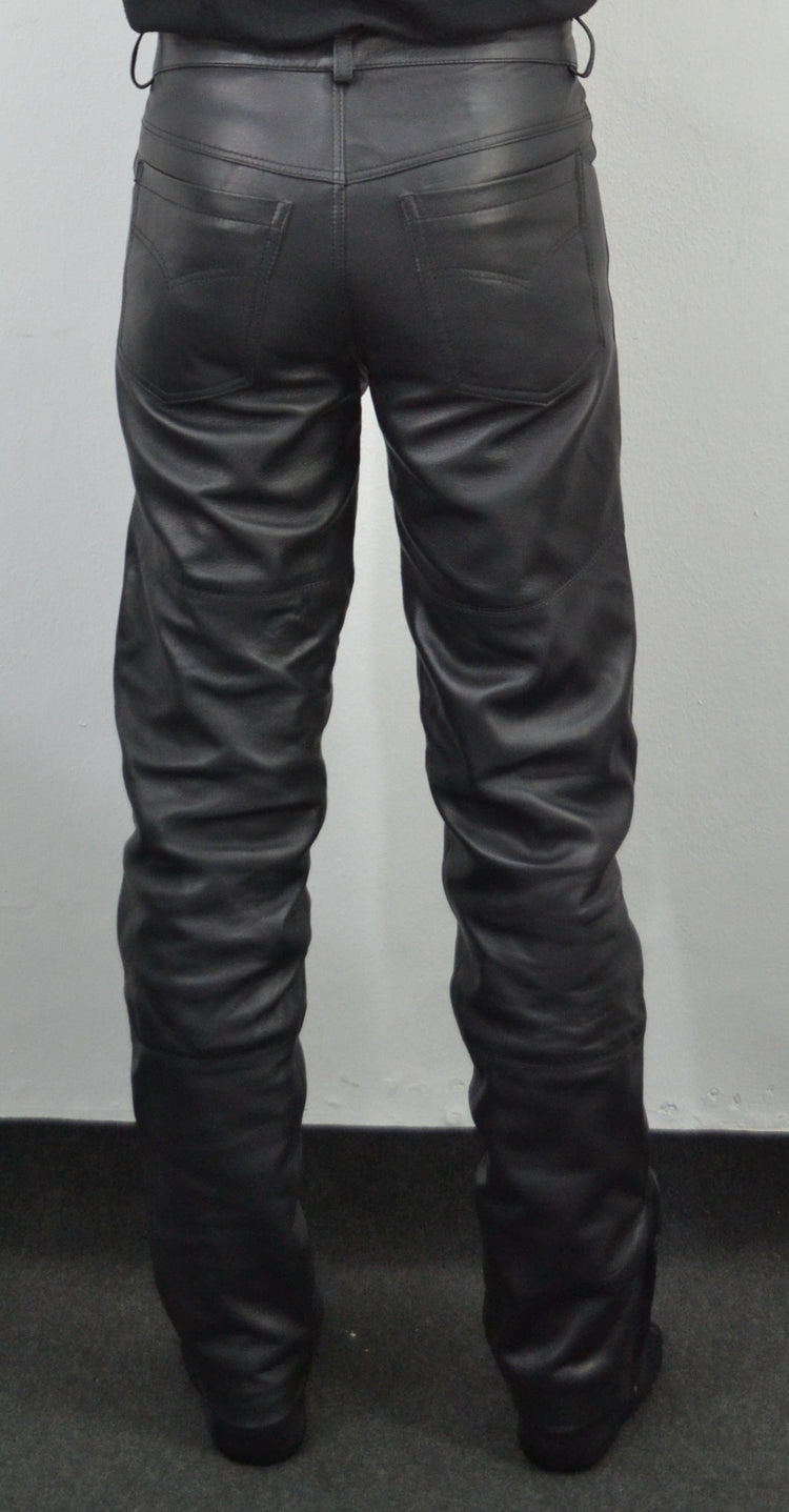 Terminator 2 Arnold Black Costume Straight Leather Pant – South Beach ...